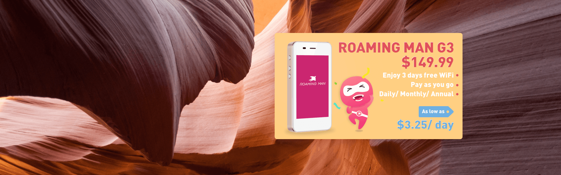 ROAMING MAN Hotspot for travel